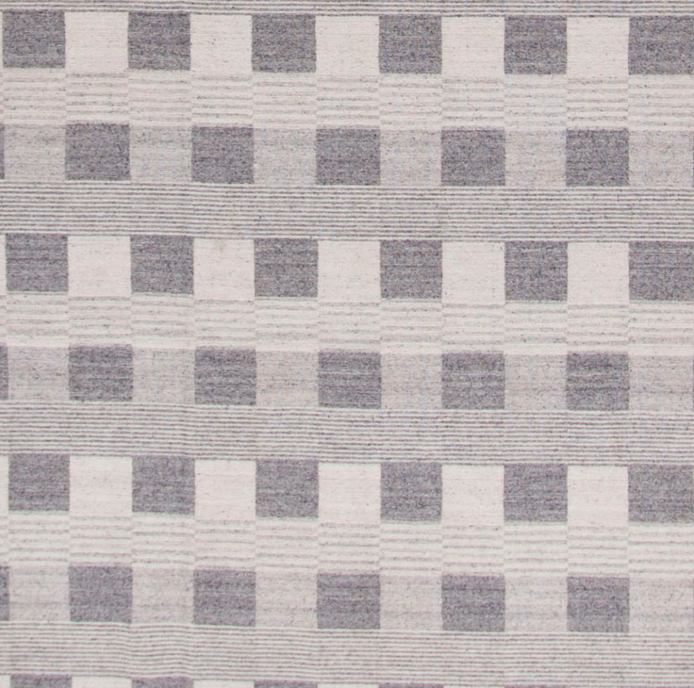 Contempoary Flat Pile Rug Tartan Gray 9'11 X 14' - Contemporary - Area ...