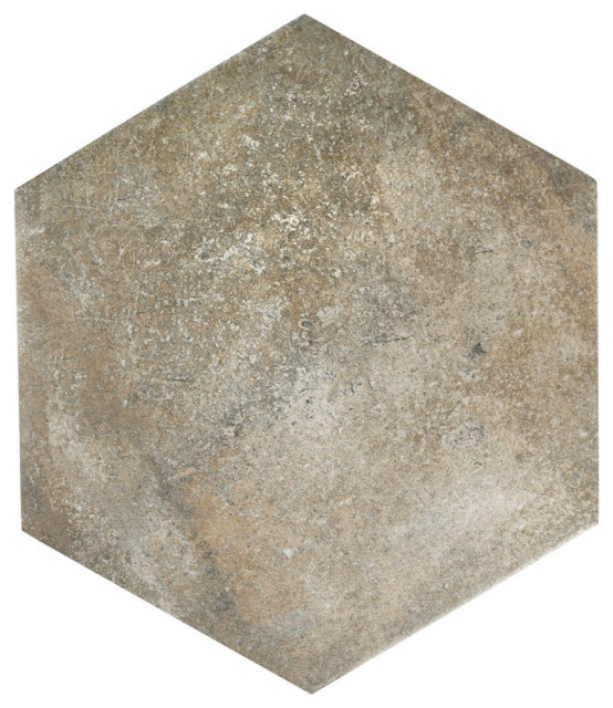 Boston Ferro Hex Porcelain Floor and Wall Tile, Crema, Sample ...