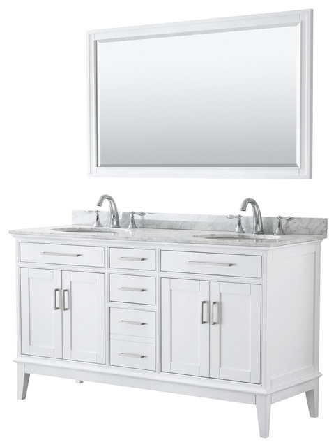 60 Inch Double Bathroom Vanity - Transitional - Bathroom Vanities And ...