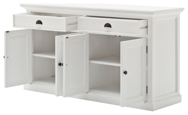 Modern Farmhouse White Buffet Server - Transitional - Buffets And ...
