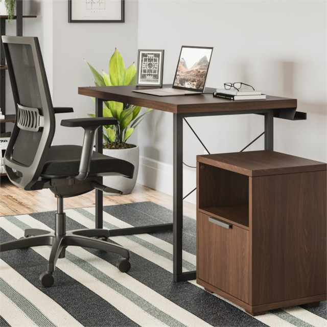 Homestyles Merge Engineered Wood Computer Desk/File Cabinet Set in ...