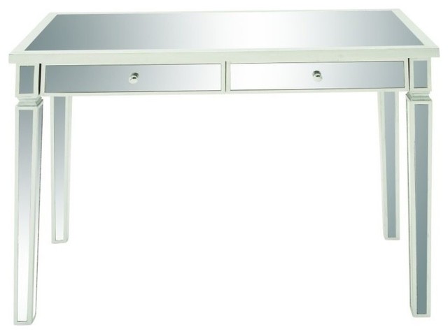 White Wood Glam Desk, 30" x 42" x 20" 48677 - Contemporary - Desks And ...