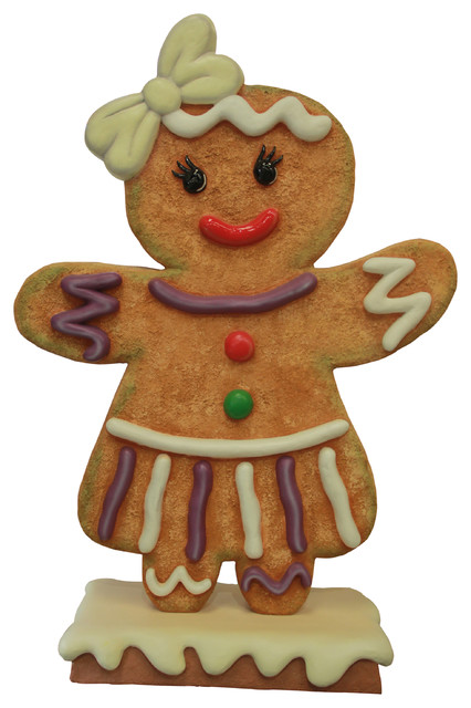 Mini Gingerbread Girl - Contemporary - Holiday Accents And Figurines ...