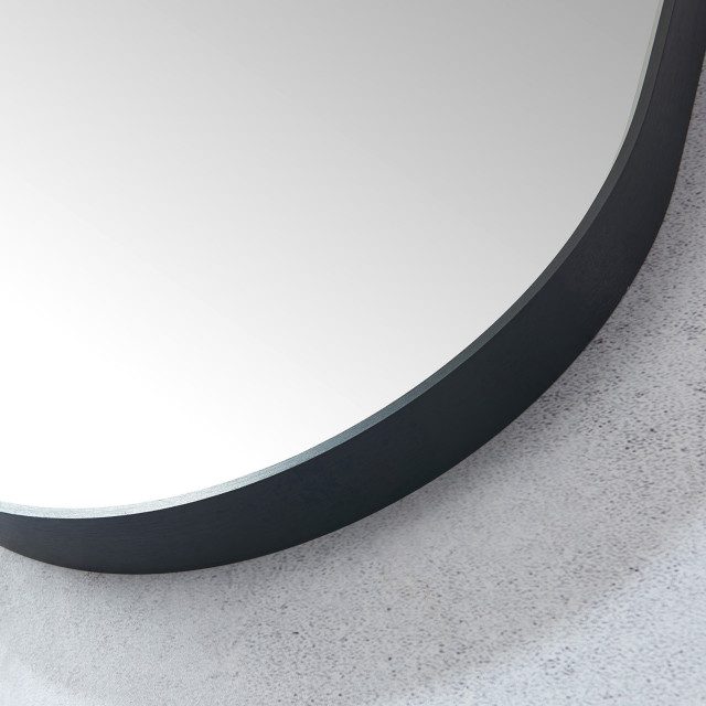 Vinnova Luarca 18 in. W x 48 in. H Oval Metal Wall Mirror ...