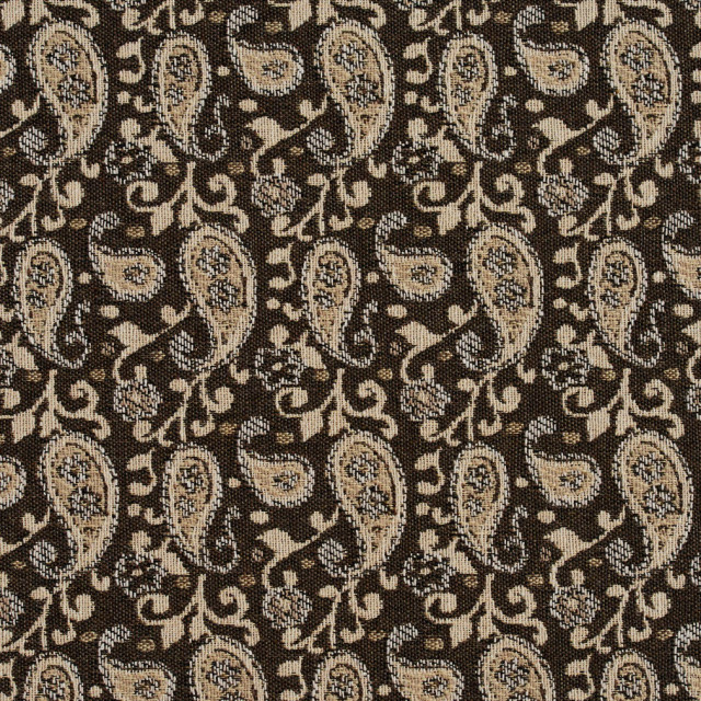 Brown Paisley woven Upholstery Fabric by the Yard, By The Yard 54" Wide ...