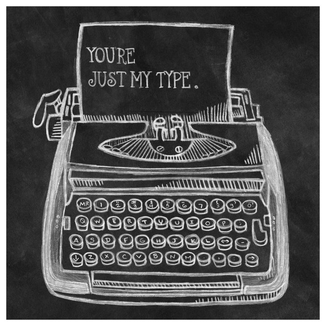 "You're My Type Chalk" Digital Paper Print by Mary Urban, 20"x20", 30 ...