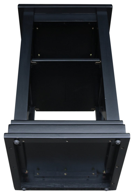 Farmhouse Side Table, X-Shaped Sides With Stacked Molded Base & Shelves ...