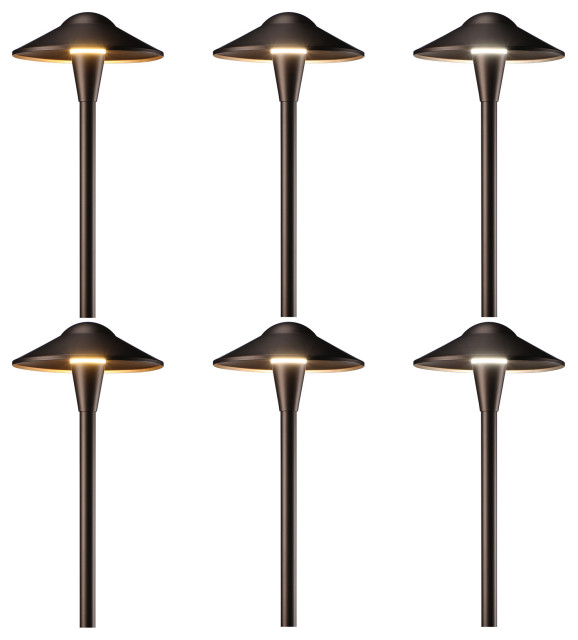 6 Pack 3CCT Low Voltage Pathway Lights, 12-24V AC/DC, IP65 Outdoor ...