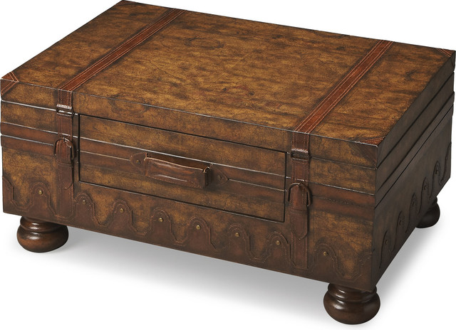 Butler Vasco Old World Map Trunk Table - Traditional - Decorative ...