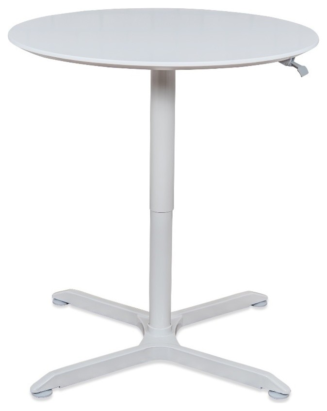 Pneumatic Height Adjustable Round Cafe Table, 32" - Contemporary ...