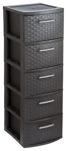 MQ INFINITY 5-Drawer Storage Cabinet in Espresso - Transitional ...