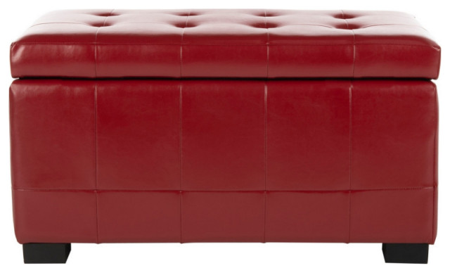 Barron Small Storage Bench, Red - Contemporary - Accent And Storage ...