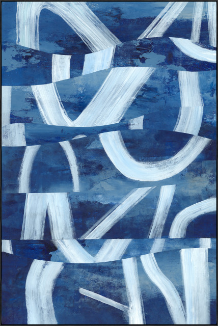 Collage in Blue Artwork, 40x60 - Contemporary - Prints And Posters - by ...