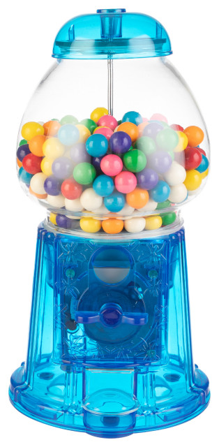 11" Translucent Gumball Machine Coin-Operated Candy Dispenser Vending ...