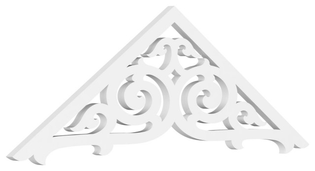 60"Wx10"Hx1"P, 4/12 Pitch Amber Architectural Grade PVC Gable Pediment ...
