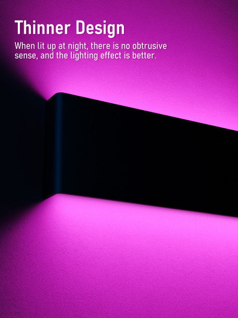 31.5" Smart WiFi LED Wall Sconce 30W,100-265V Color Changing - Modern ...