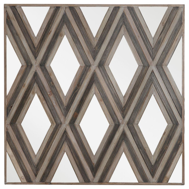 Uttermost Tahira Tahira Geometric Square Wall Mirror - Farmhouse - Wall ...