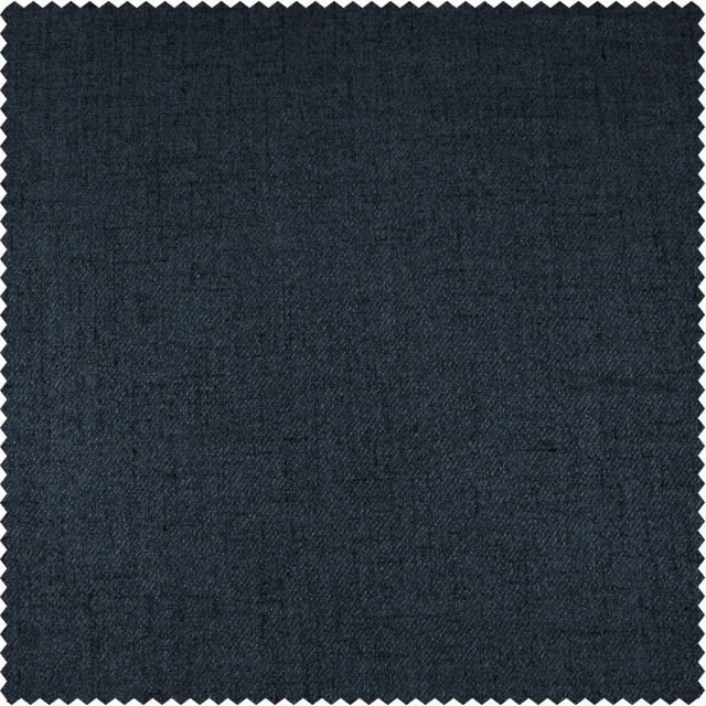 Dark Denim Blue Darkening Heathered Italian Woolen Weave Fabric Sample ...