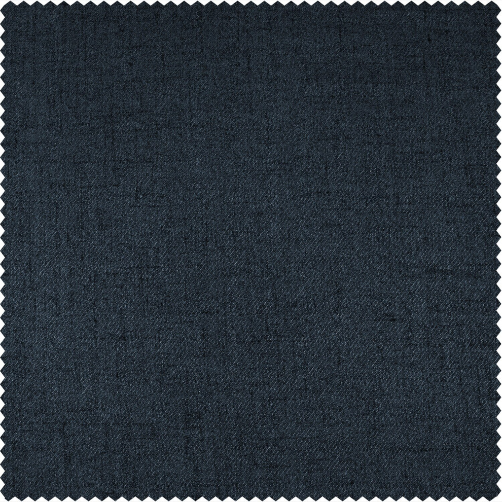 Dark Denim Blue Darkening Heathered Italian Woolen Weave Fabric Sample ...