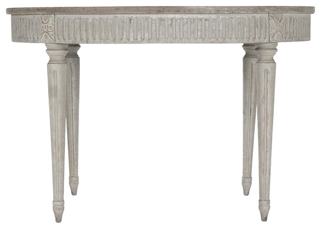 Martel Dining Table, Weathered Top, Distressed Gray Base - French ...