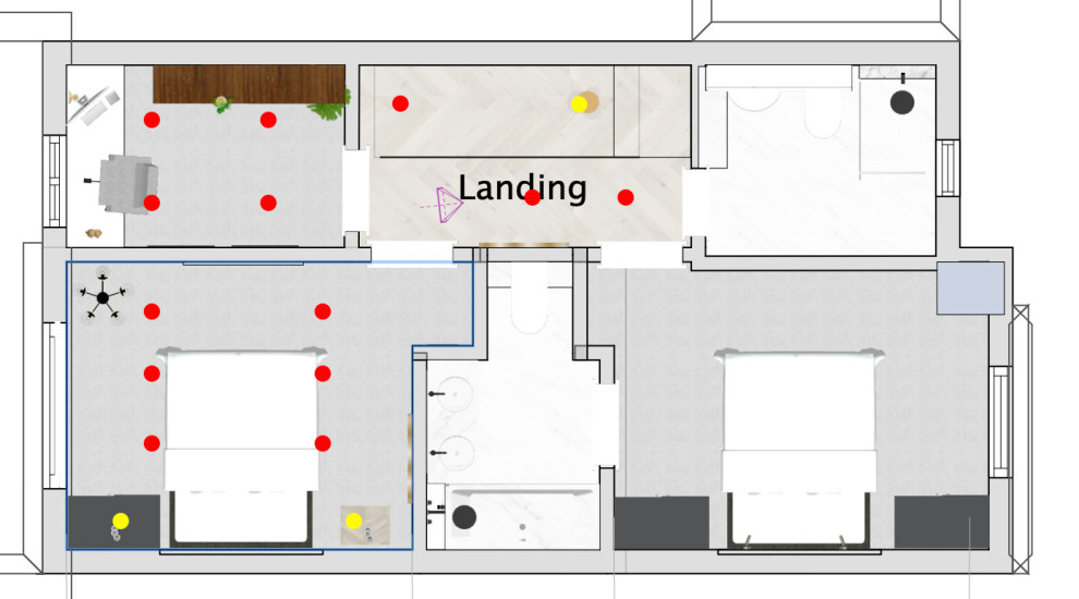 Downlights in Bedroom Layout - Pics Included | Houzz UK