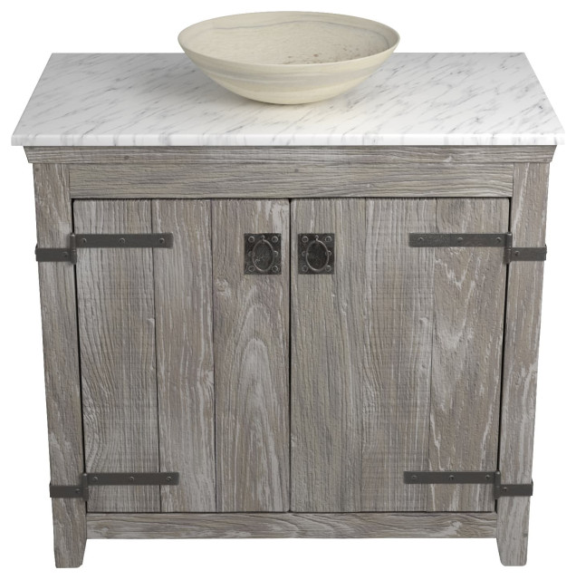 Native Trails VNB-VNT-MG1717-BCC-0 36" Vanity with Carrara Marble and ...