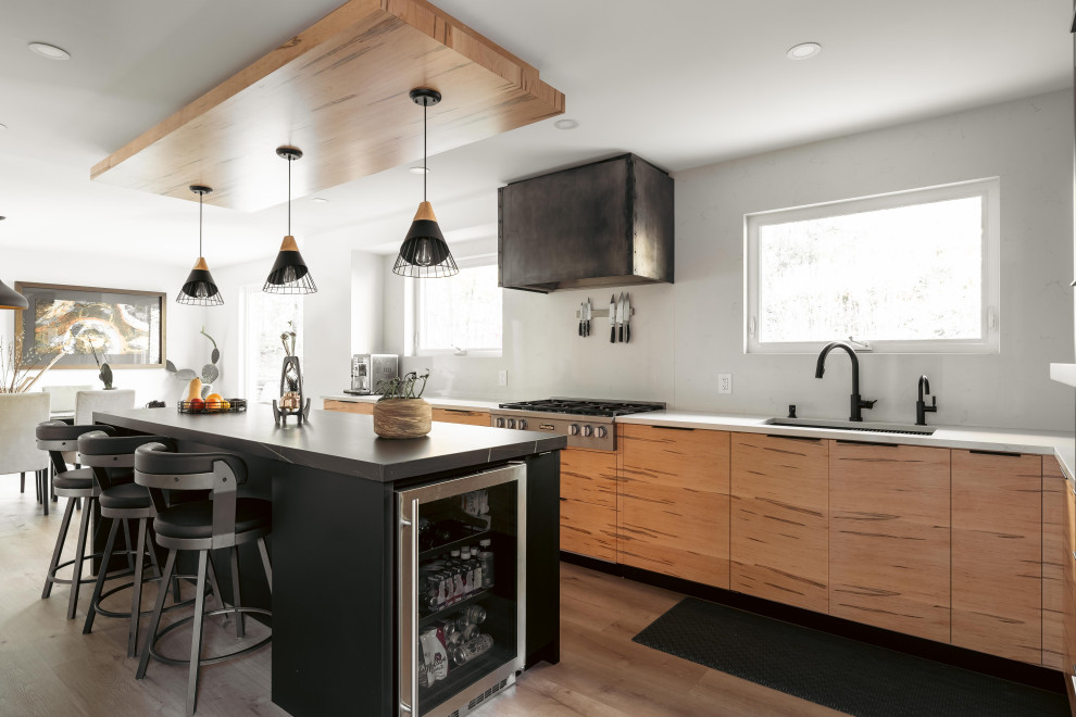 Dark Modern Home with Natural Elements - Modern - Kitchen - Toronto ...
