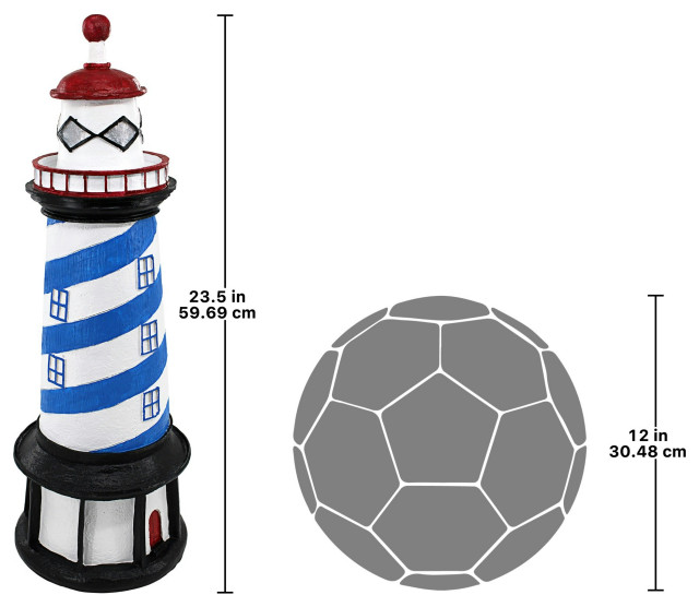 Maritime Point Lighthouse Statue - Beach Style - Garden Statues And ...