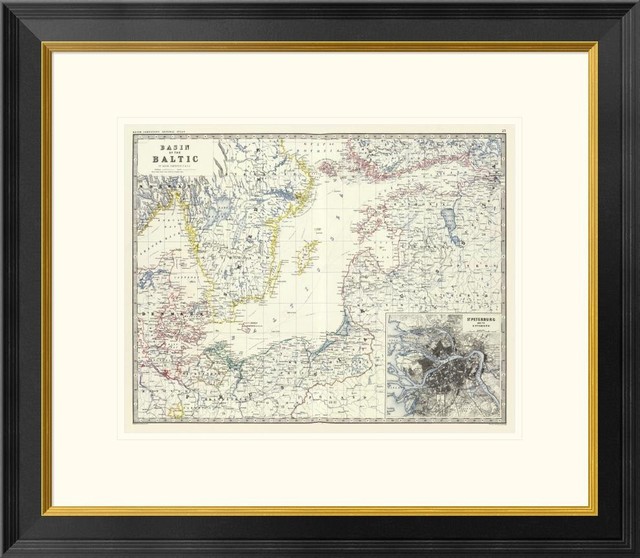 "Baltic, 1861" Framed Digital Print by Alexander Keith Johnston, 26x23 ...