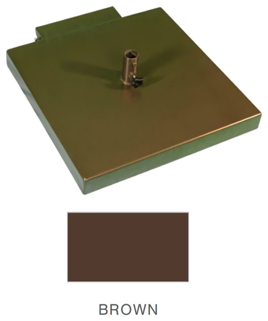 Fiberlite 24" Wheeled Aluminum Square Base 15 Lbs Empty, Brown - Modern ...