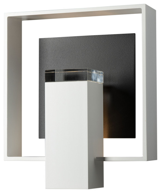 Shadow Box Outdoor Sconce, Coastal White Finish, Coastal Black Accent ...