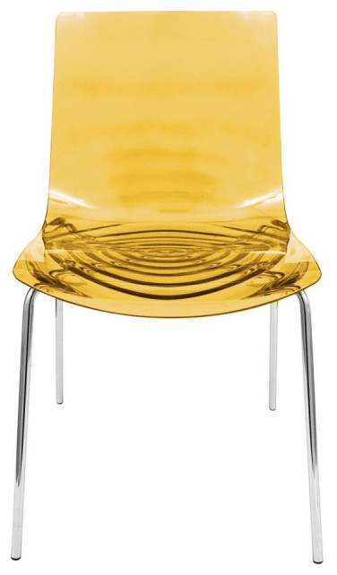 LeisureMod Astor Water Ripple Design Dining Chair AC20OR - Midcentury ...