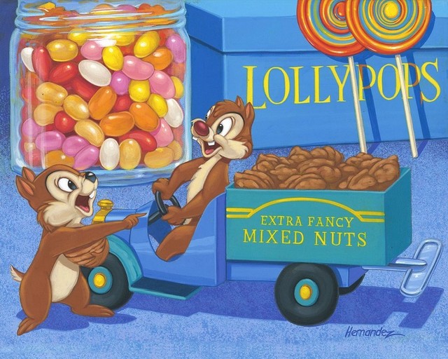 Disney Fine Art Trunk Full of Nuts byManuel Hernandez, Gallery Wrapped ...