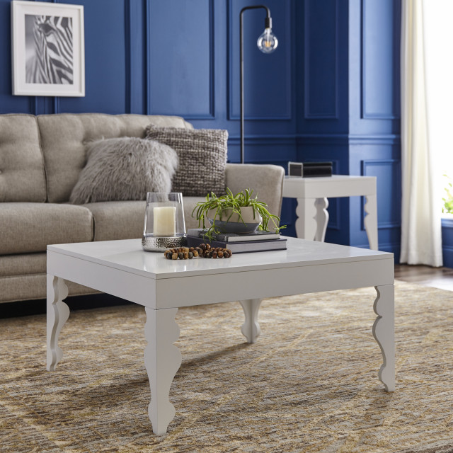 White Square Coffee Table - Contemporary - Coffee Tables - by ...