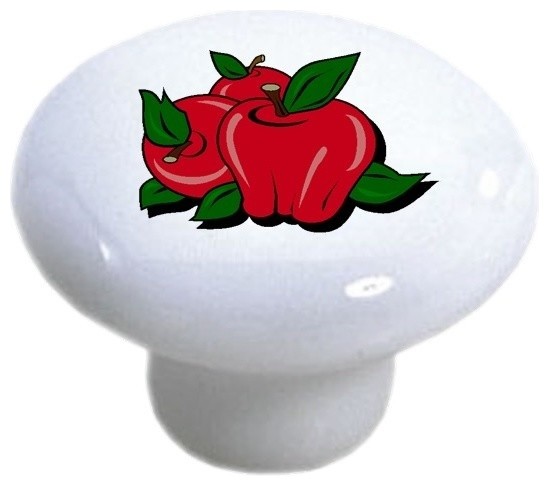Apples Fruit Ceramic Knob - Contemporary - Cabinet And Drawer Knobs ...