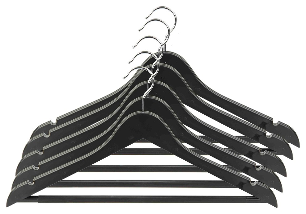 Home Basics 5 Pack Plastic Hanger - Contemporary - Clothes Hangers - by ...