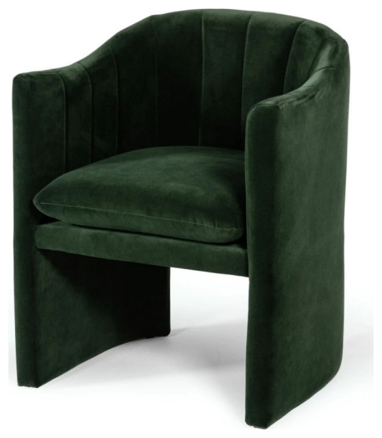 Bebe Modern Jade Green Fabric Dining Chair, Set of 2 - Contemporary ...