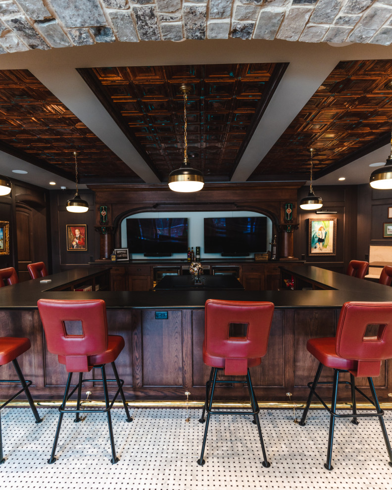Pub Style Home Bar - Craftsman - Home Bar - Other - by Lustig Custom ...