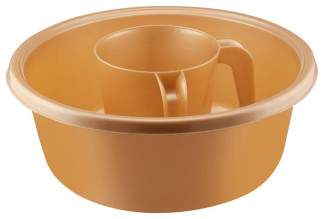 YBM Home Square Plastic Wash Cup & Wash Basin Set, long-lasting, Small ...