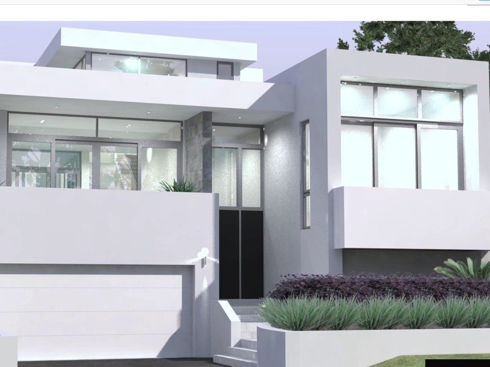 White rendered exterior finish - thoughts please | Houzz AU
