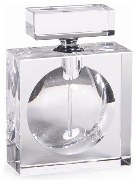 "Amari" 6" Tall Glass Perfume Bottle, Square Shaped - Contemporary ...
