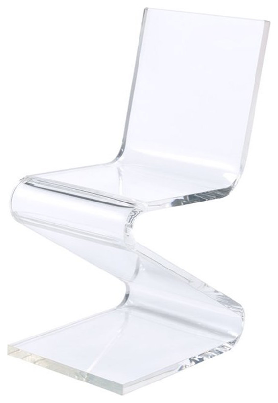 Catania Modern / Contemporary Acrylic Z-Chair in Clear Finish ...