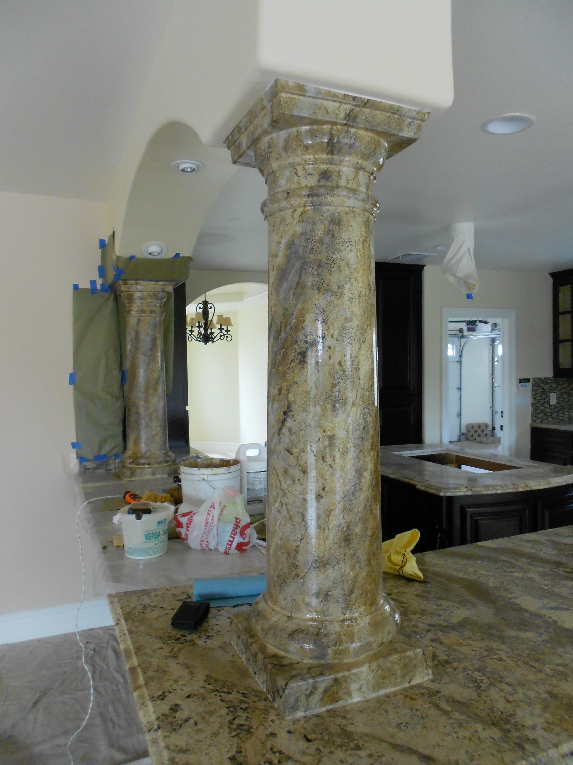 Granite Lobby Stone Column