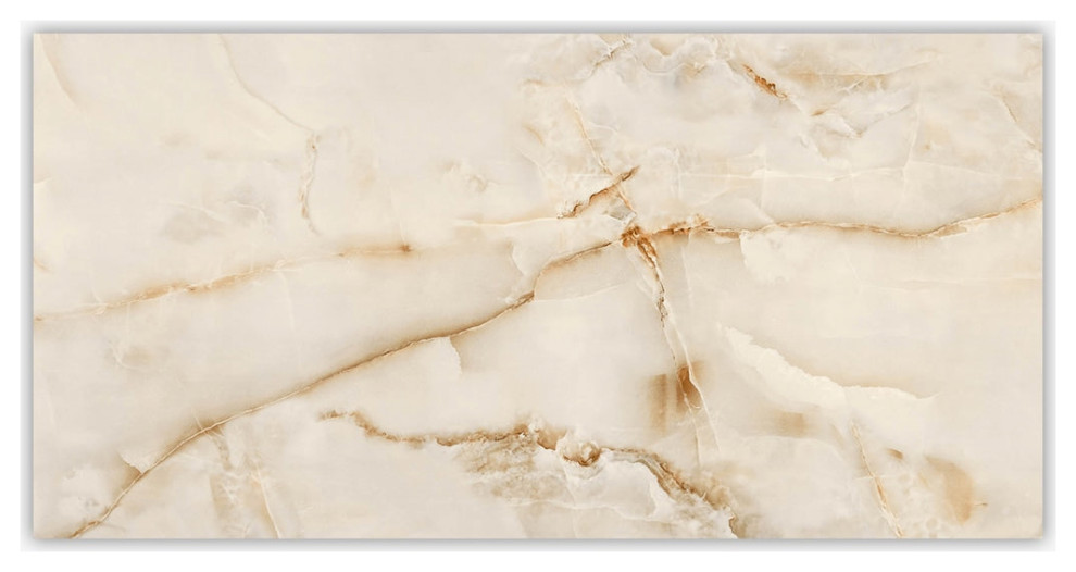 Onyx Pearl Polished 24x48 Porcelain Tile, 24x48 - Contemporary - Wall ...