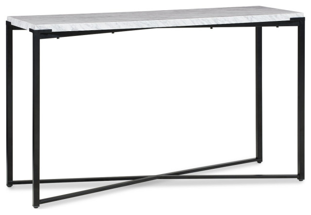 Modus Saxon Console Table in Matte Black - Transitional - Console ...