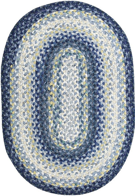 Homespice Decor Wedgewood Cotton Braided Rug (Oval), 2'6"x9 ...