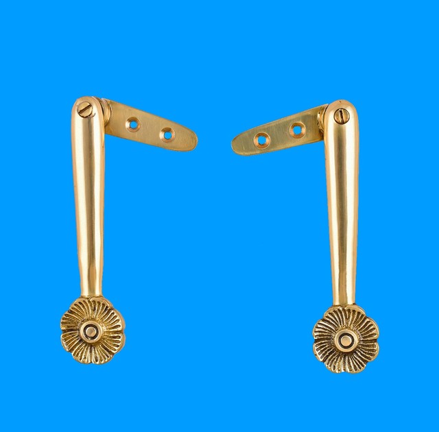 Stair Carpet Runner Holder Clips Floral Design Solid Cast Brass PVD ...