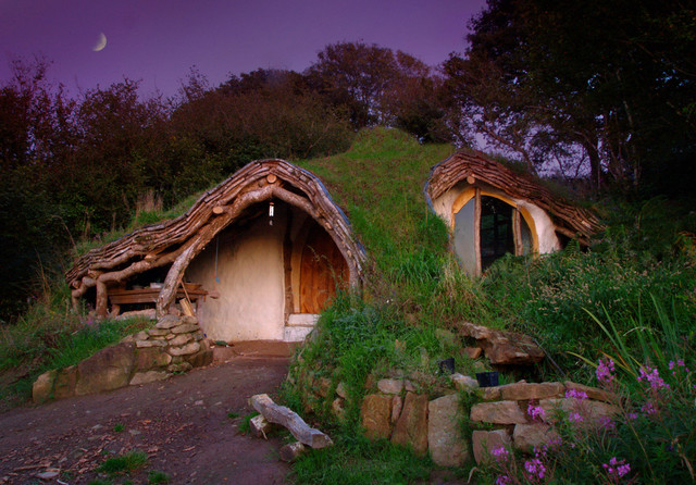 Zoom sur les maisons de Hobbit