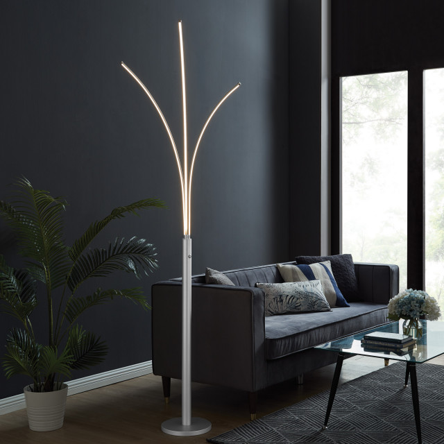 Lite Source LS-83564 Monita 3 Light 81" Tall LED Tree Floor Lamp ...
