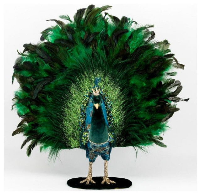 Mark Roberts 2022 Open Tail Feather Peacock 27 x 25" - Contemporary ...